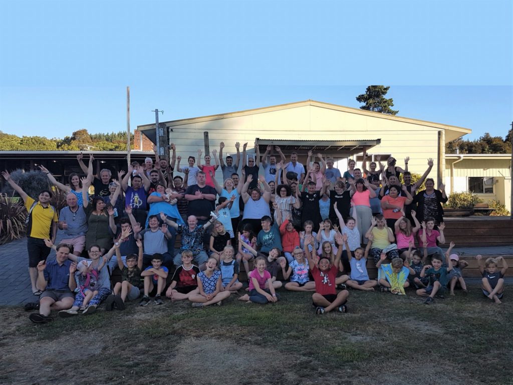 Camp group cheer - Prader-Willi Syndrome Association NZ